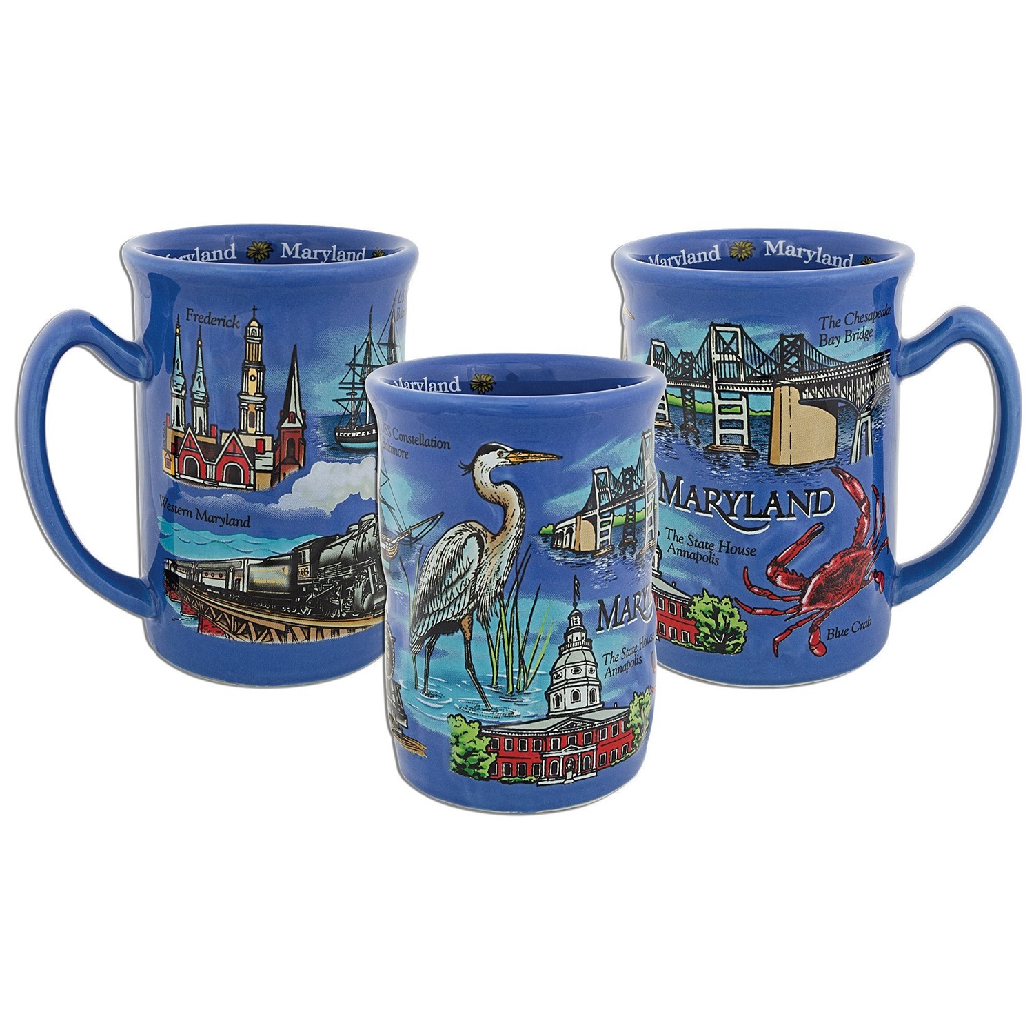 Coffee Mug / Blue Raised - Maryland - A. L. Goodies